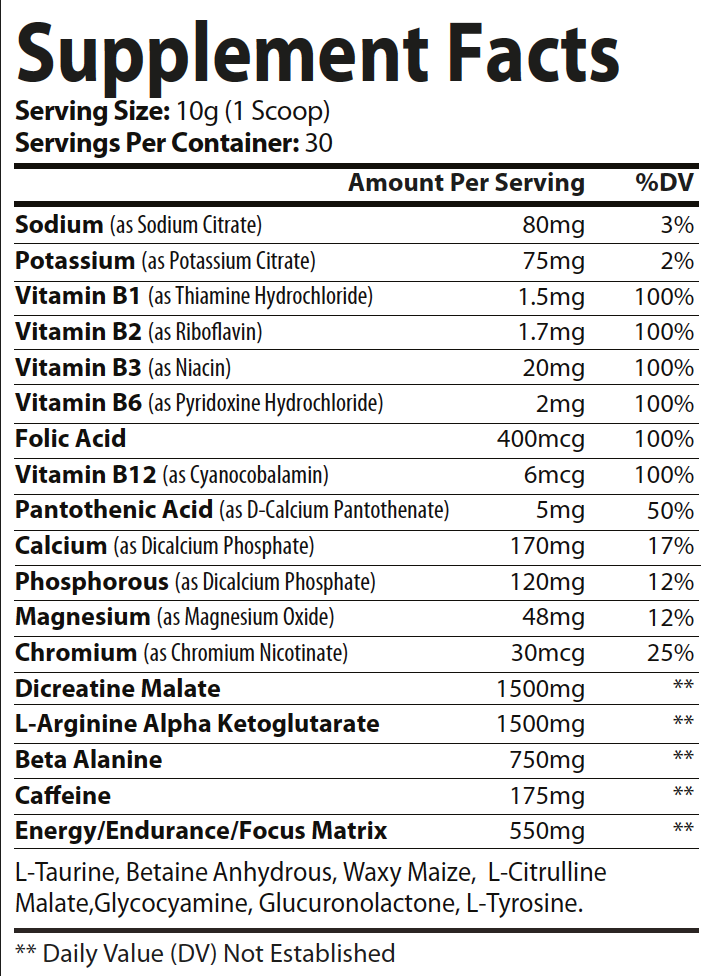 ADRENALINE - PRE WORKOUT – Presyon Active Apparel